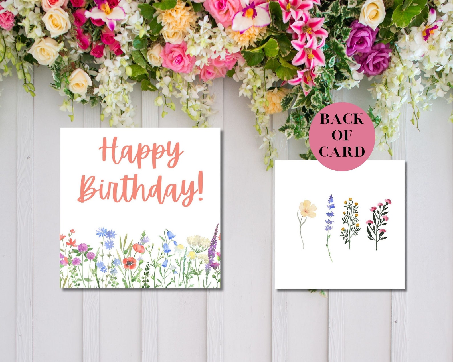 Two Printable 4x4 Cards L Happy Birthday Card | Happy Birthday ...