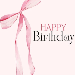 Printable 5x7 Birthday Card L Birthday Card | Digital Download| Girly ...