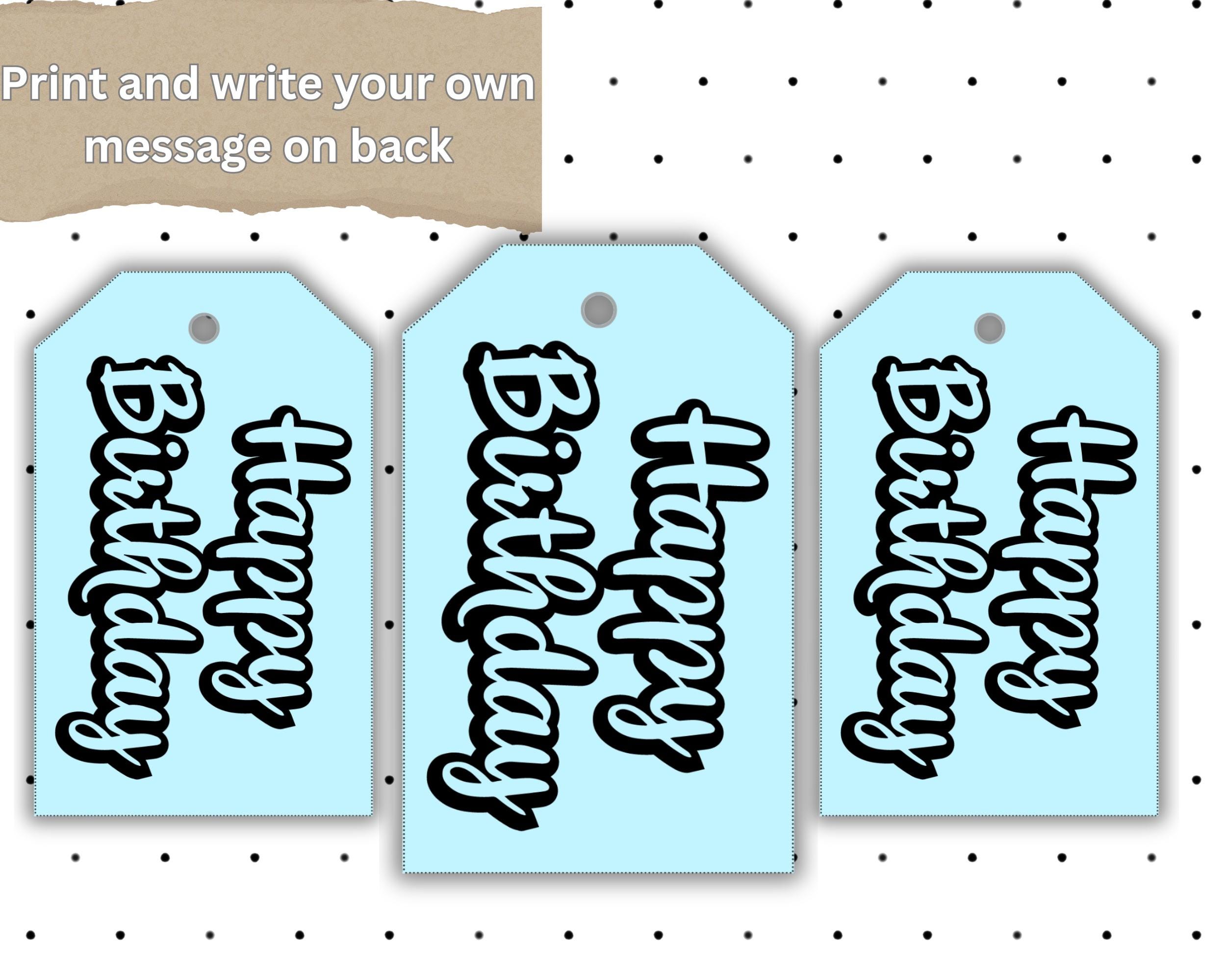 Gift Tags | Birthday Tags | Happy Birthday | Blue Gift Tags | Birthday ...