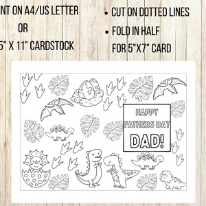 Printable 5x7 Fathers Day Coloring Card | Colorable Card | Fathers Day ...