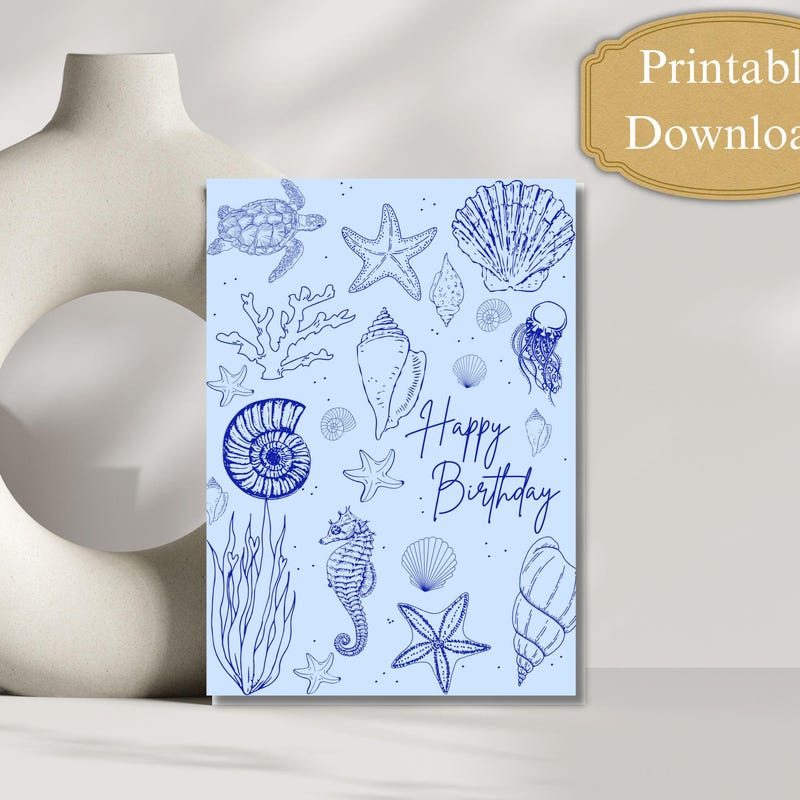 Ocean Birthday Card - Etsy
