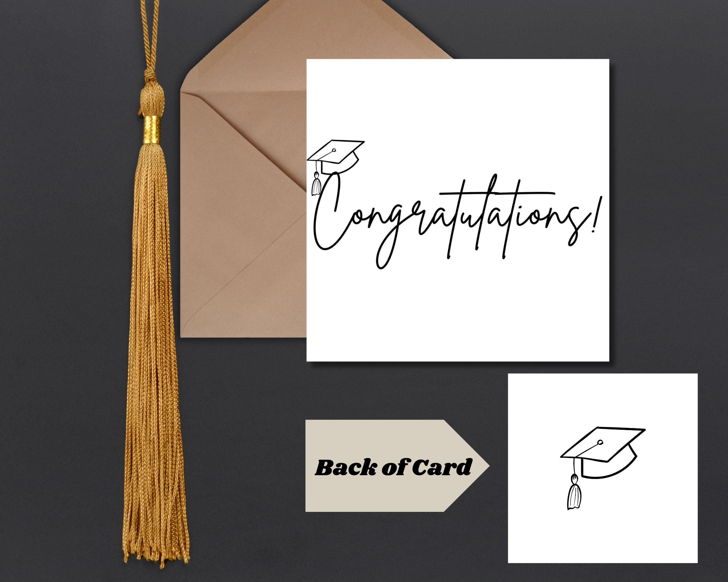 Two Printable 4x4 Cards L Graduation Card 2024 Grad Card Printable ...
