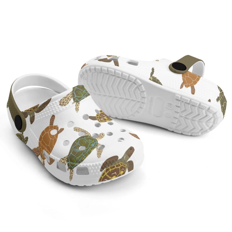 Kids Sea Turtles CLOG Style Funkicks, Birthday Gift Animals Turtles ...