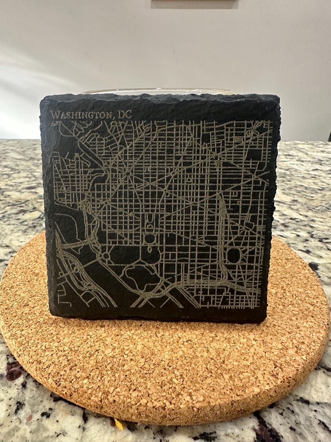 Custom Slate Rock Coaster Set, Laser Engraved Gift Coasters (set of 4 ...