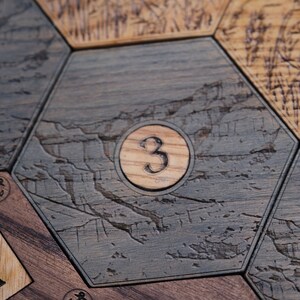 Settlers of Catan Inspired Board Custom 1/4inch Thick Cherry Hardwood ...