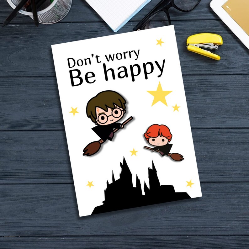 Printable Birthday Card Harry Potter and Ron Weasley Birthday Card Don ...