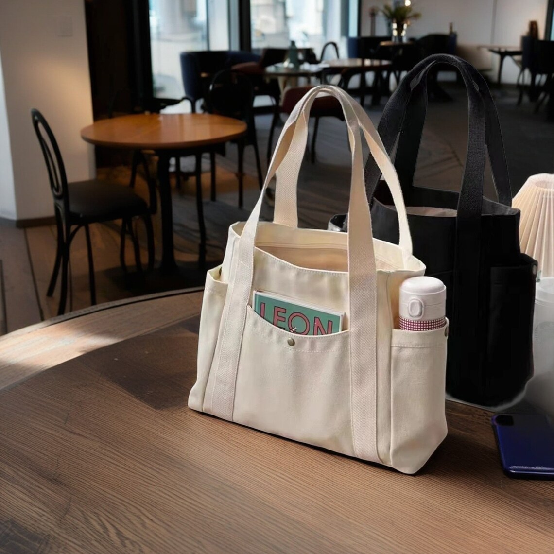 Canvas Tote Bag, Ladies' Commuter Handbag, Student Lunch Box Carrier ...