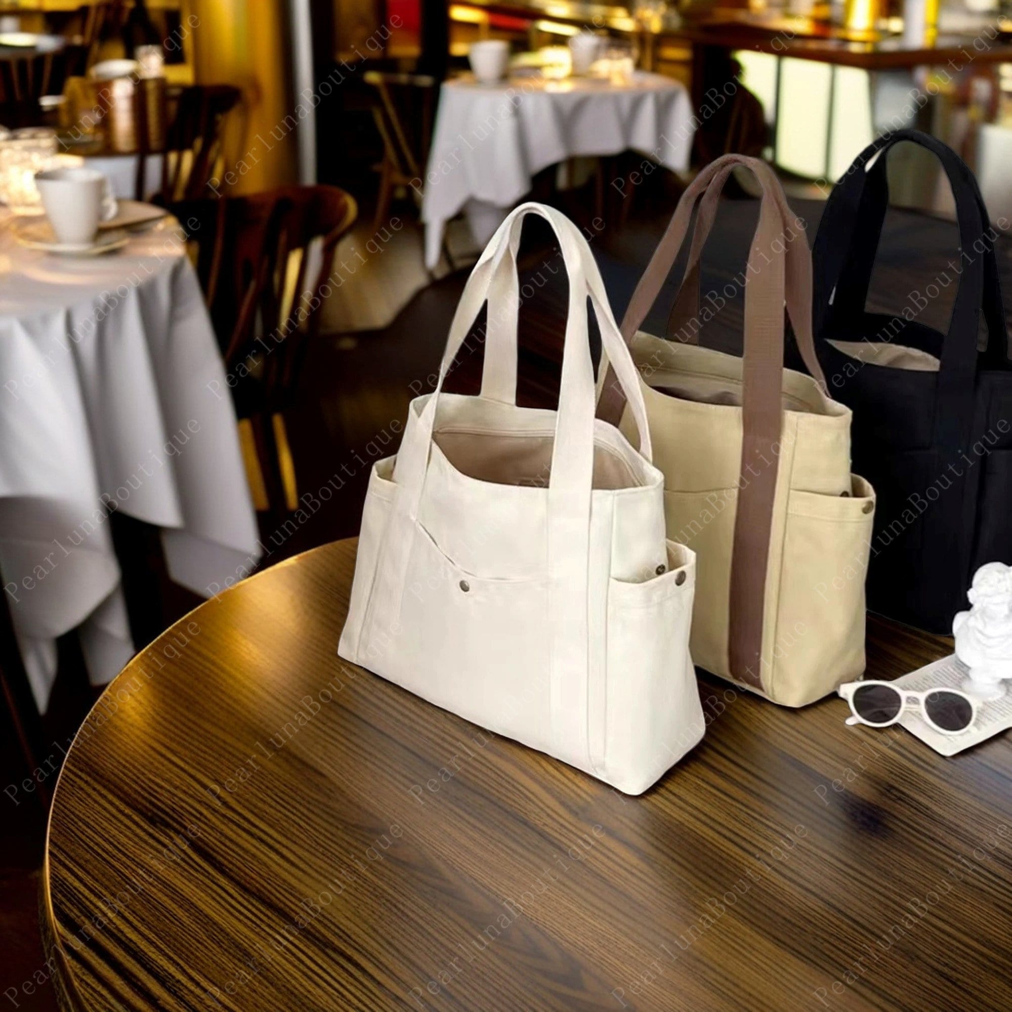 Canvas Tote Bag, Ladies' Commuter Handbag, Student Lunch Box Carrier ...