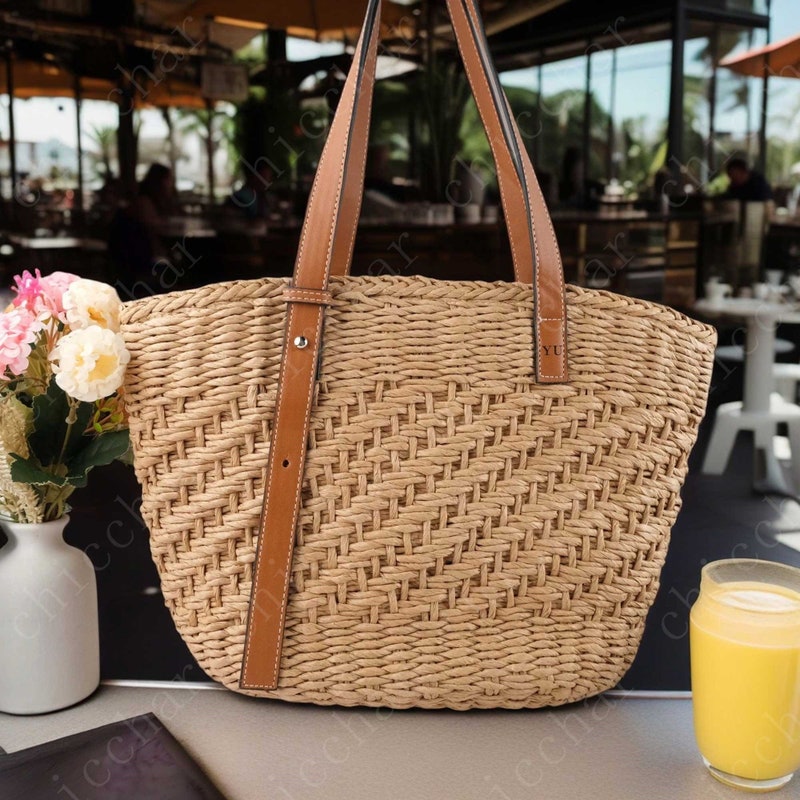 Straw Beach Bag - Etsy UK