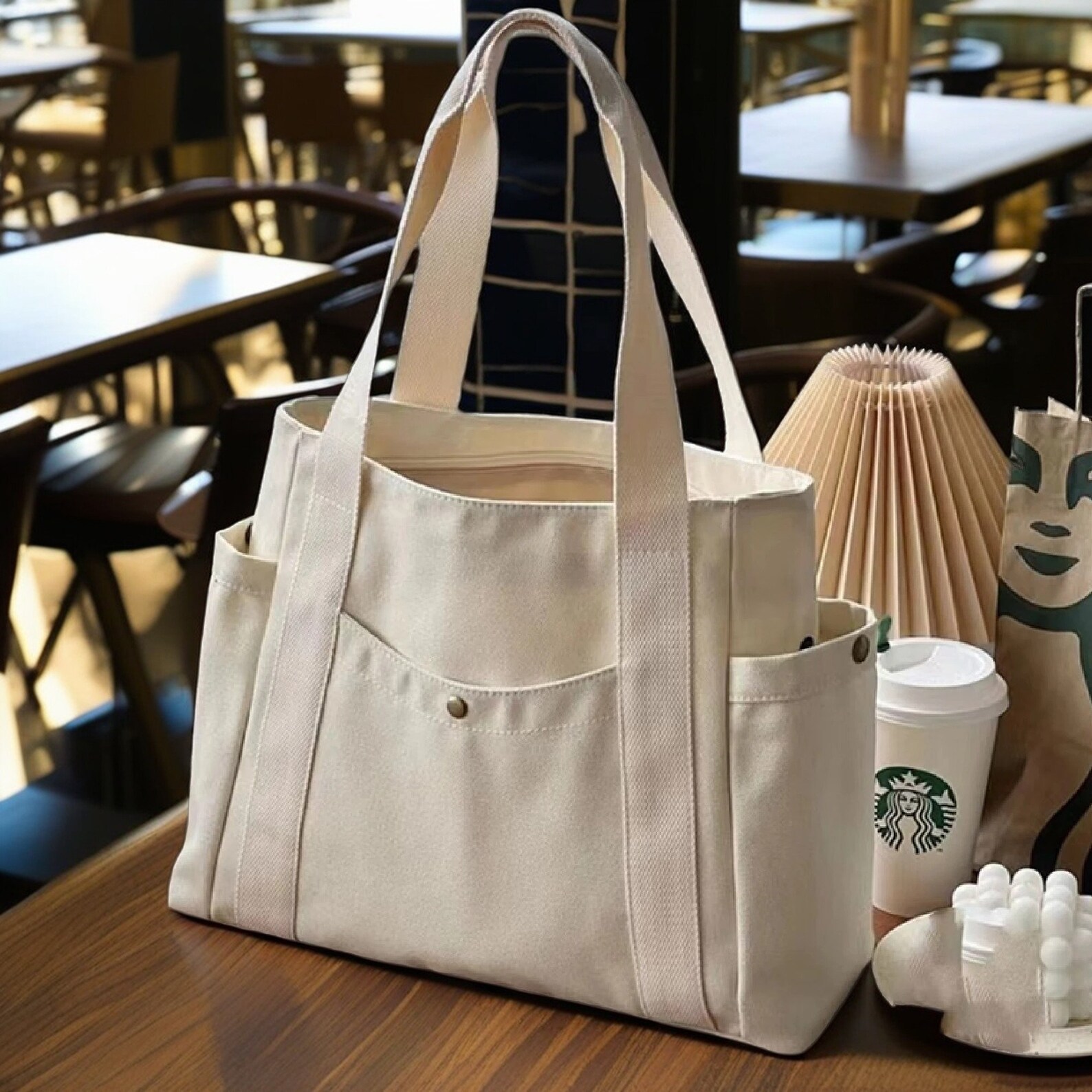 Canvas Tote Bag, Ladies' Commuter Handbag, Student Lunch Box Carrier ...