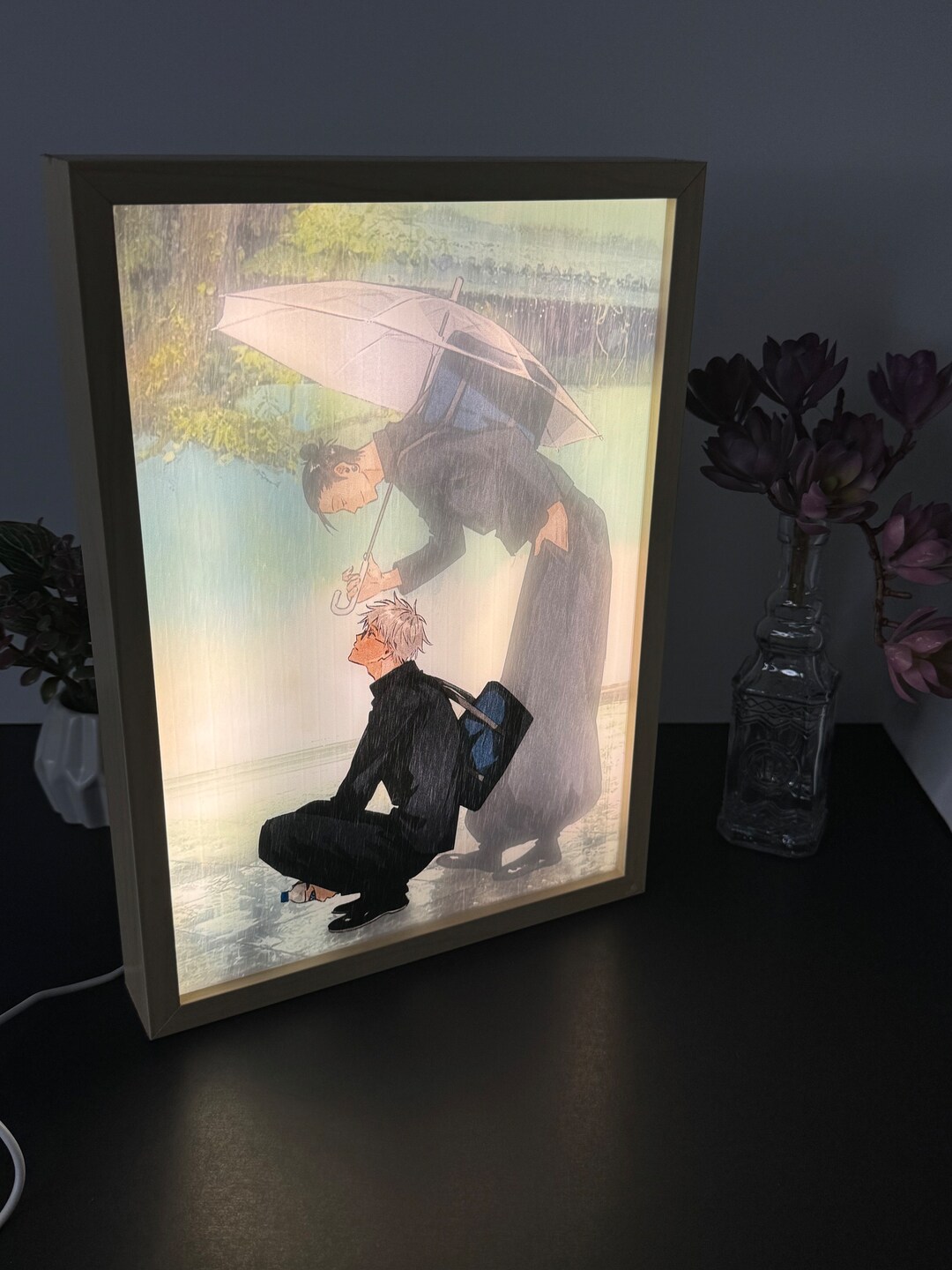 JJK Gojo Geto Anime Light Frame Box Painting Decor - Etsy