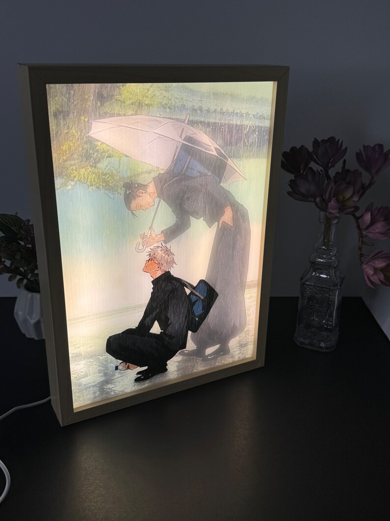 JJK Gojo Geto Anime Light Frame Box Painting Decor - Etsy