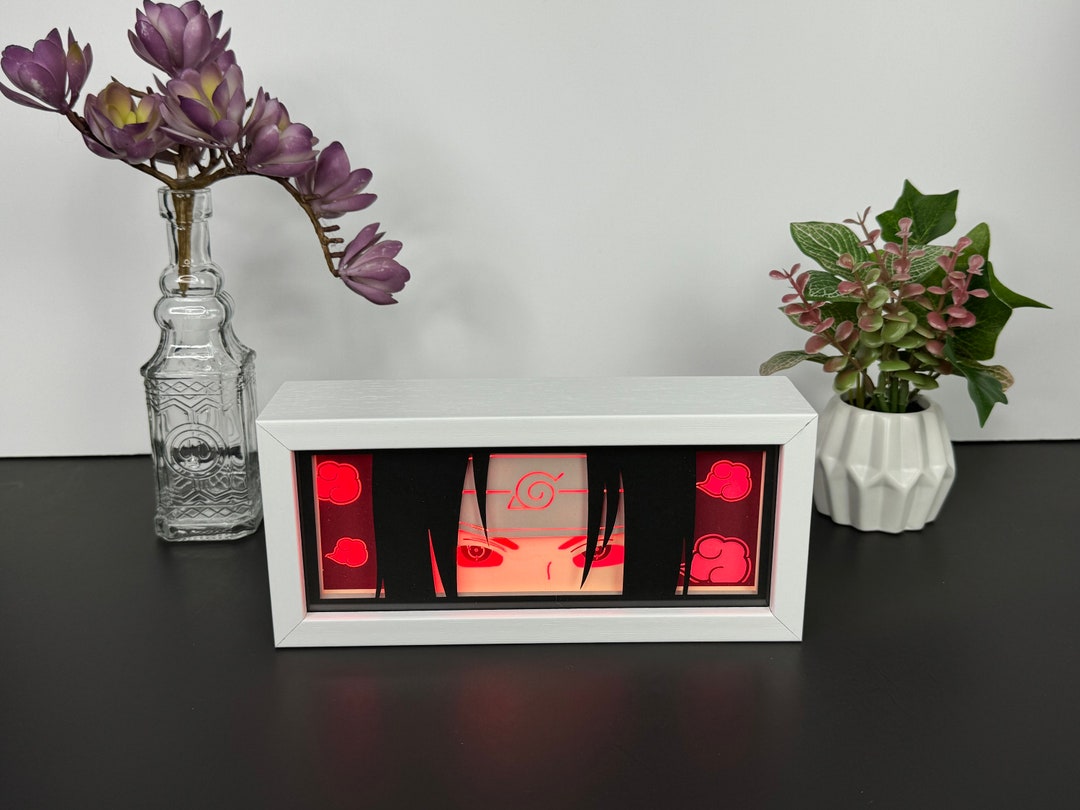 Itachi Naruto Light Box Anime Lamp - Etsy