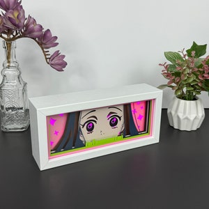 Nezuko Slayer Light Box Anime Lamp - Etsy