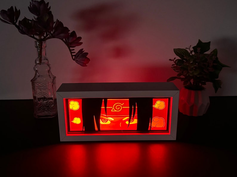 Itachi Naruto Light Box Anime Lamp - Etsy