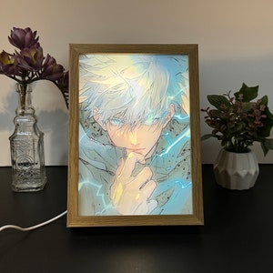 JJK Gojo Satoru Anime Light Frame Box Painting Decor - Etsy