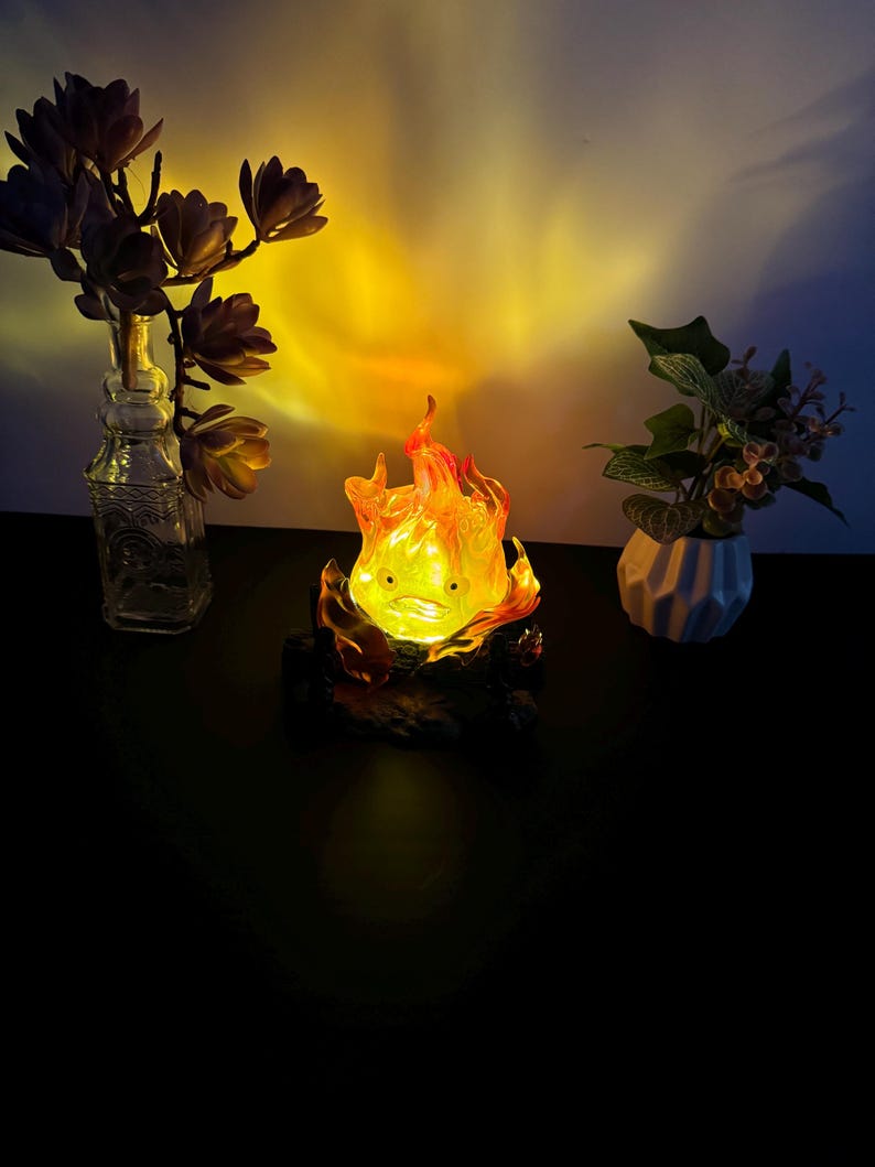 Calcifer Anime Light Lamp Decor Desk Night Light - Etsy