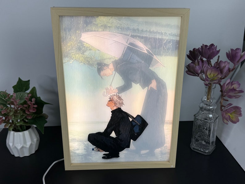 JJK Gojo Geto Anime Light Frame Box Painting Decor - Etsy