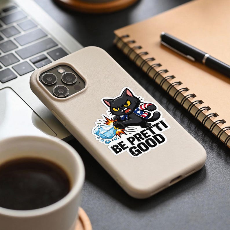 Be Pretti Good Die Cut Sticker, Meme Vinyl Stickers, Notebook Sticker ...
