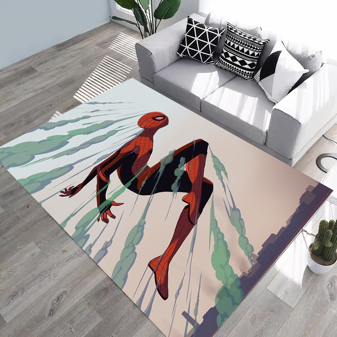 Spider Boy Rug,spiderman Rug,gaming Room Rug,home Decor Rug,spider Rug ...