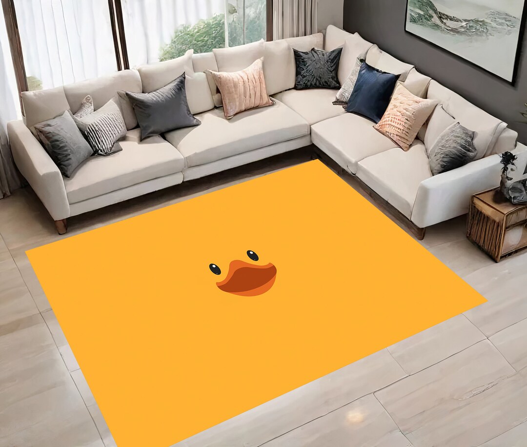 Duck Rug, Animals Rug, Cute Animal Rug,yellow Rug ,beak Rug,living Room ...