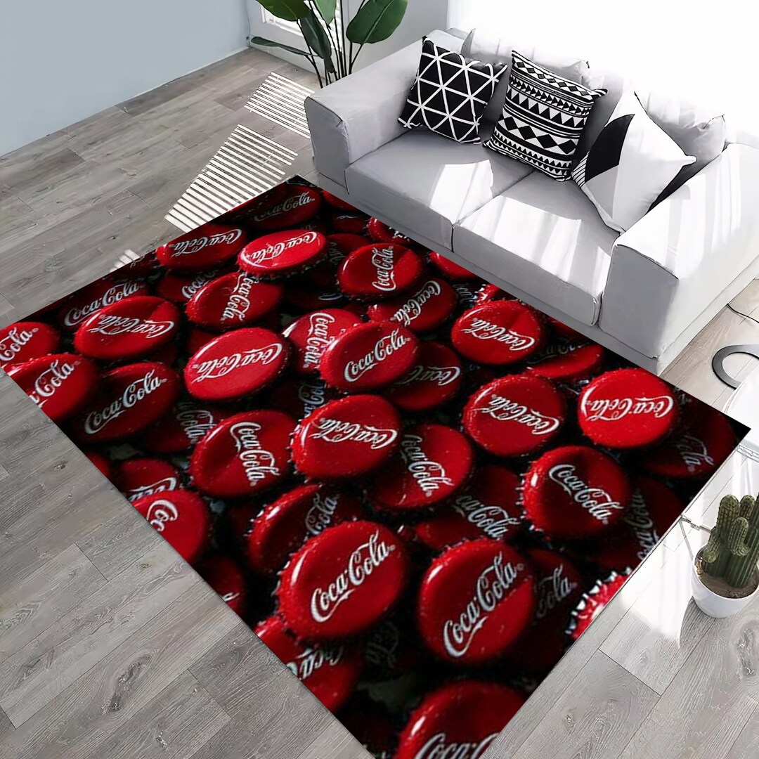 Bottle Rug,coca Cola Rug, Coca Cola Retro ,home Carpet,kitchenpattern ...