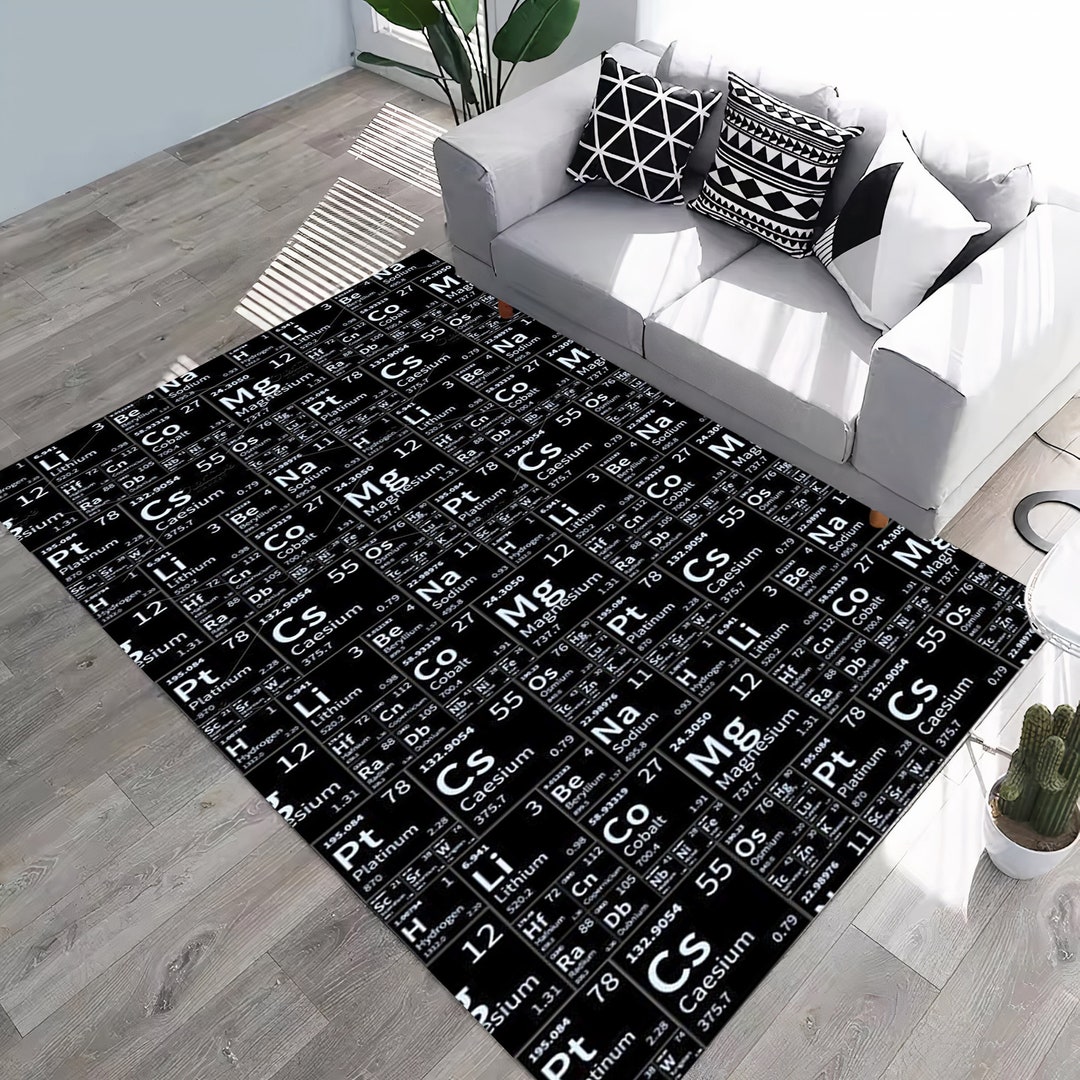 Periodic Table Rug,elements Rug,elements Symbol Rug,chemicalpattern Rug ...