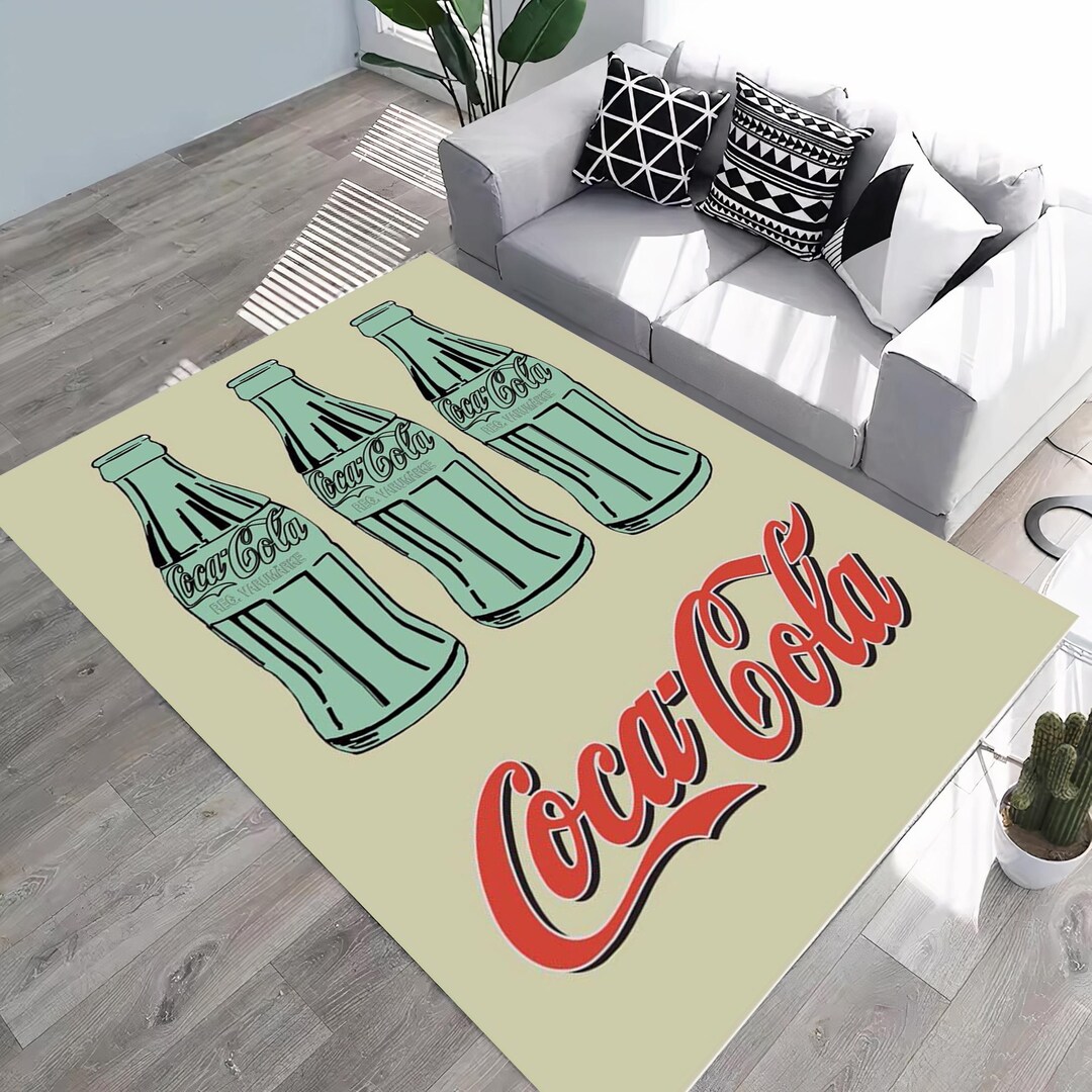 Empty Bottle Rug,coke Rug,coca Cola Rug,coca Cola Decor,home Decor Rug ...
