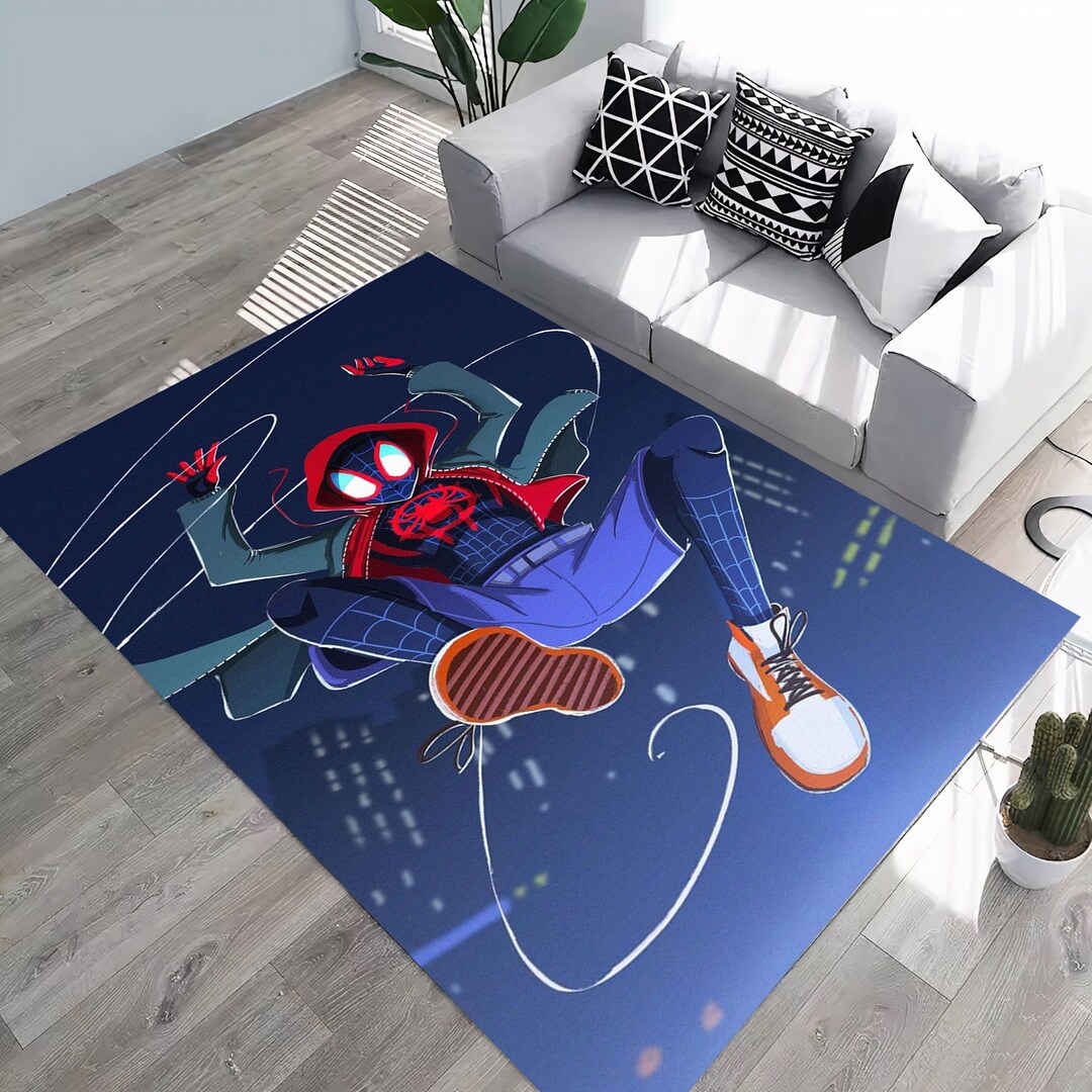 Spiderman Rug,comic Book Rug,spiderman Web Rug,home Decor Rug,spider ...