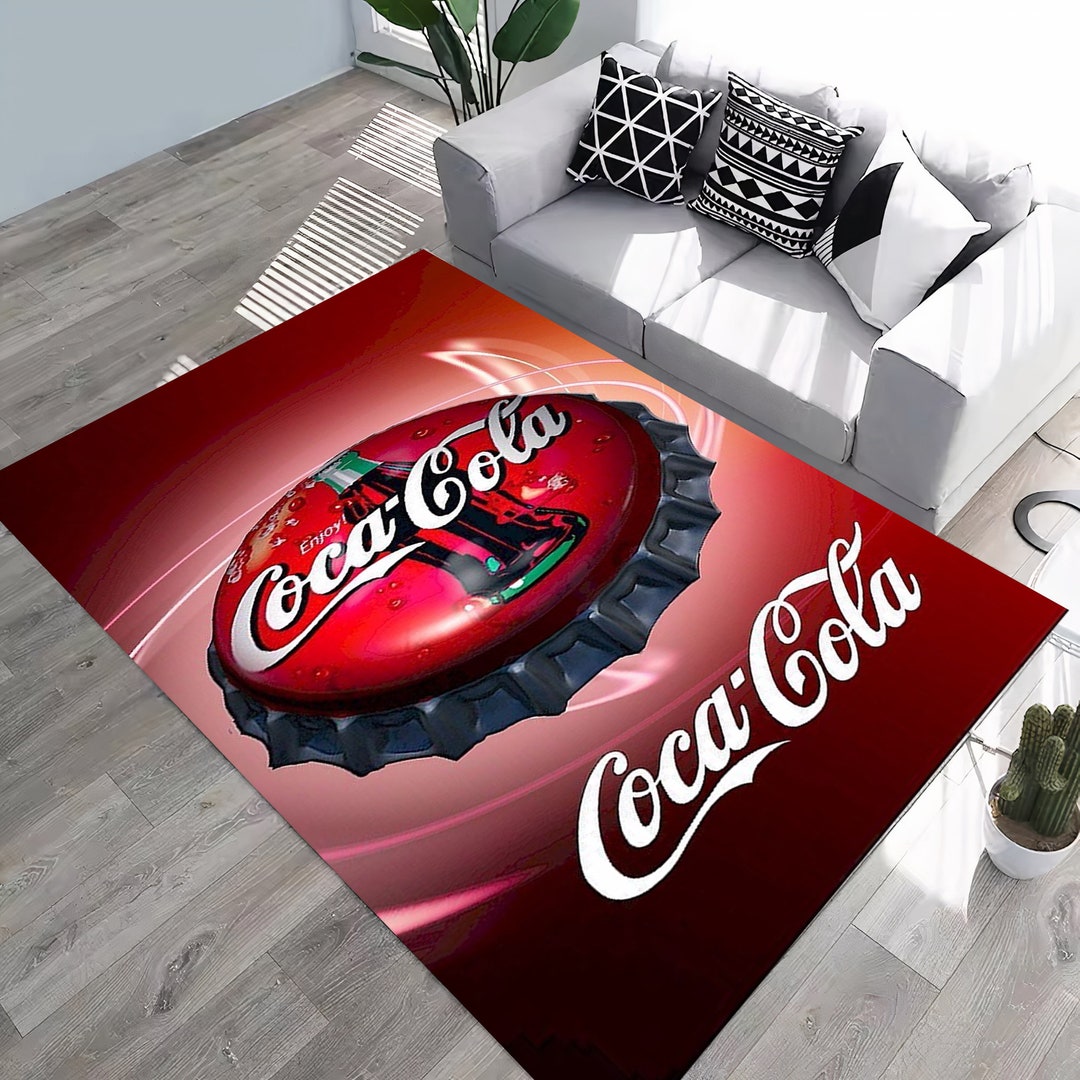 Metal Cover Rug,coke Rug,coca Cola Rug,coca Cola Decor,home Decor Rug ...