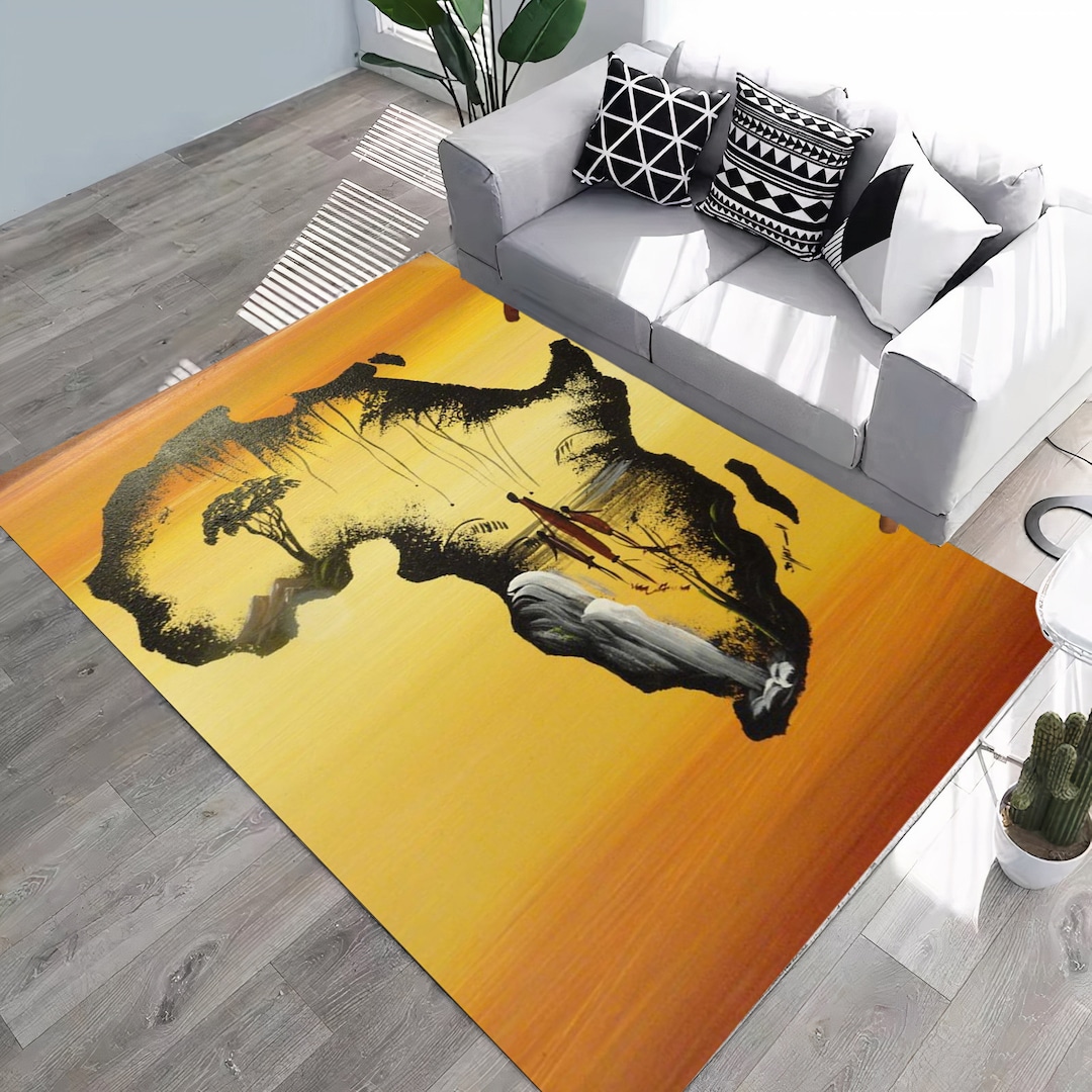 South Africa Rug, African Map Rug, Ethnic Rug, Abstract Rug,colorful ...