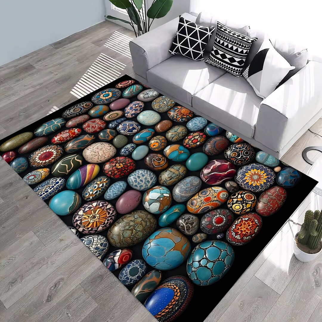 Paint Stones Rug,office Rug,mining Rug,home Decor Rug,living Room Rug ...