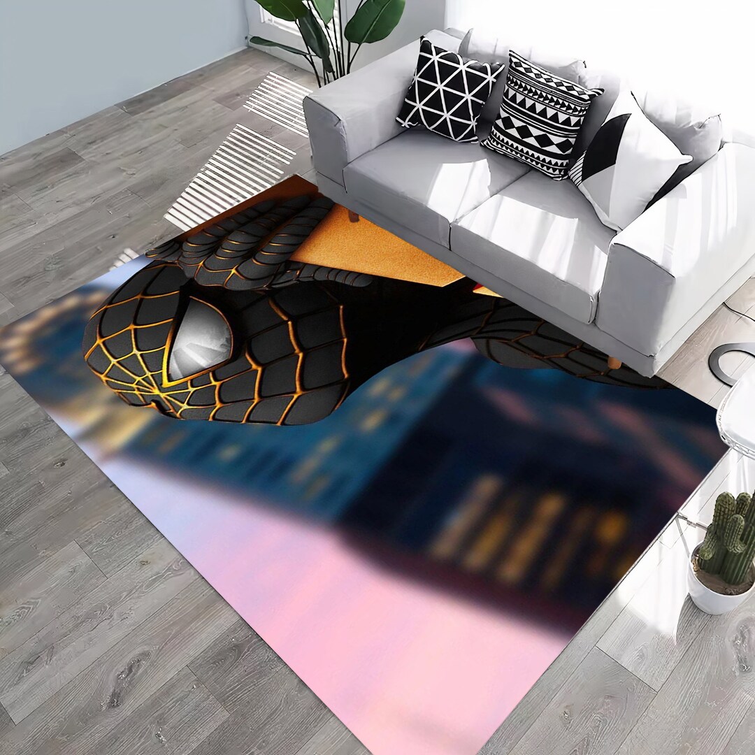 Yellow Spider Rug, Venom Pattern Rug,,spider Rug,colorful Carpet,living ...