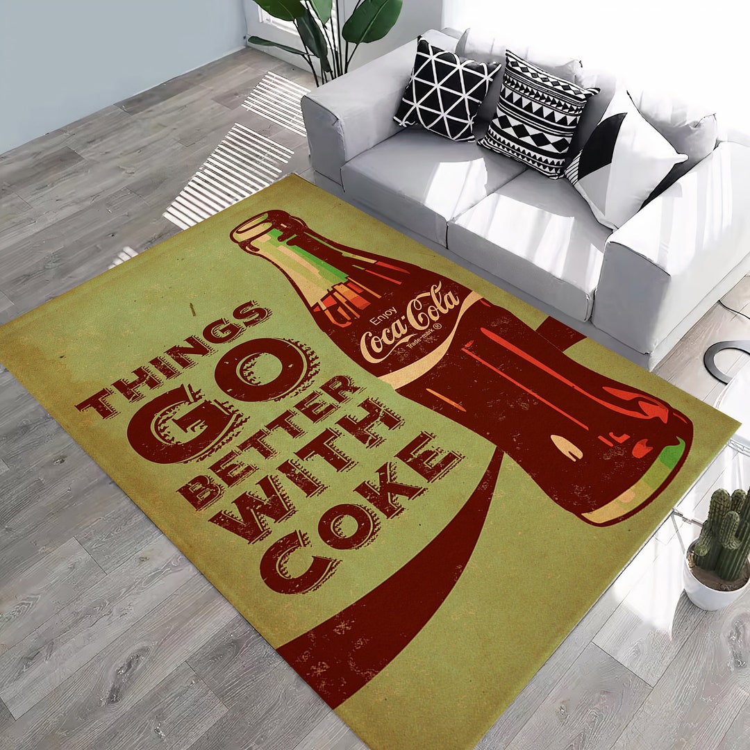 Coke Bottle Rug,coke Rug,coca Cola Rug,coca Cola Decor,home Decor Rug ...
