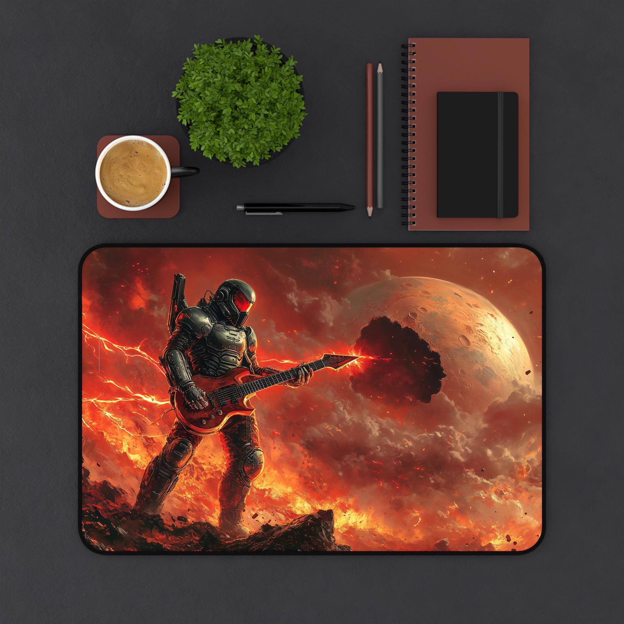 Metal Doom Slayer, Aesthetic Desk Pad, Gaming Mousepad XL, Art Nouveau ...