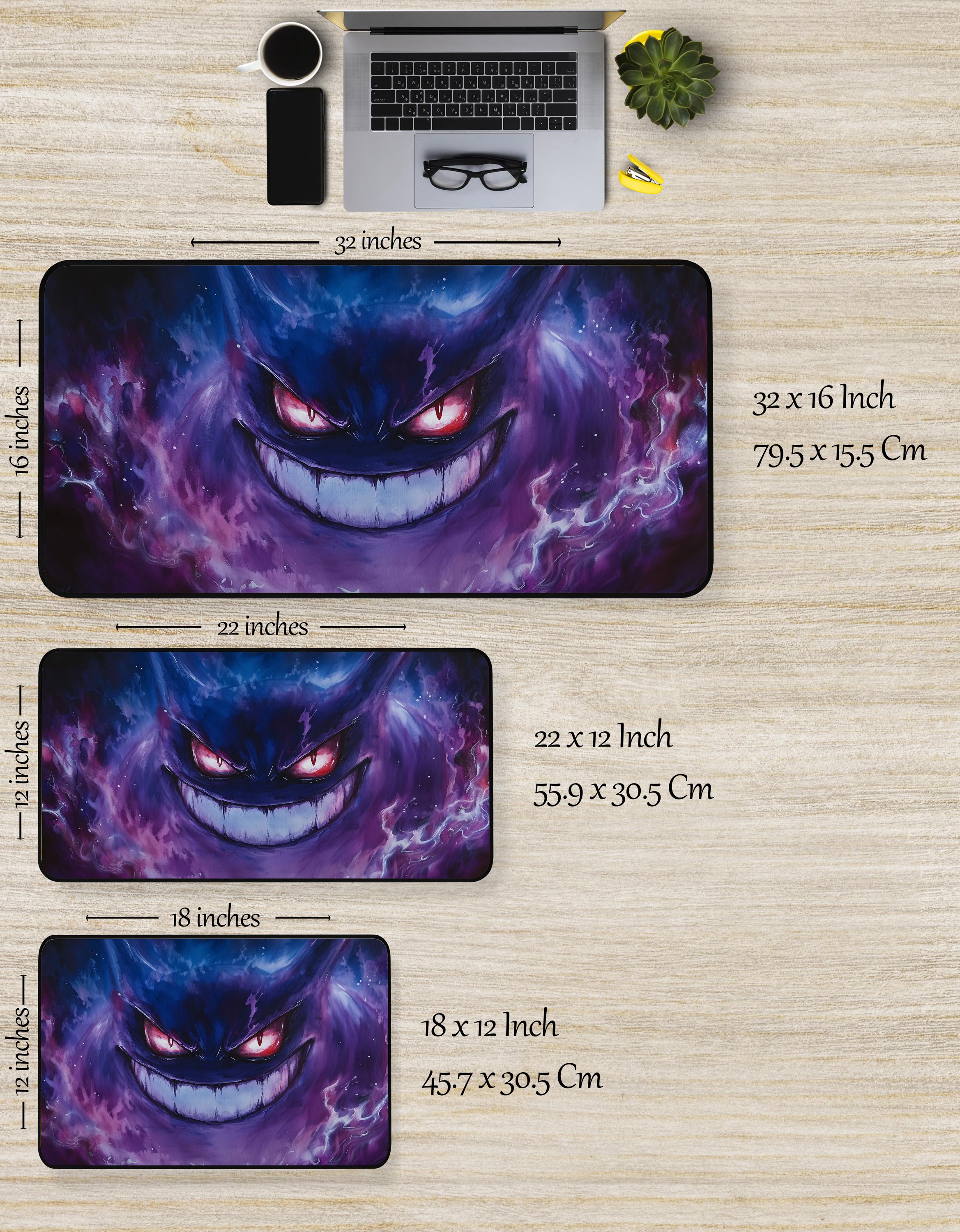 Dark Gengar Paint, Aesthetic Desk Pad, Gaming Mousepad XL, Art Nouveau ...