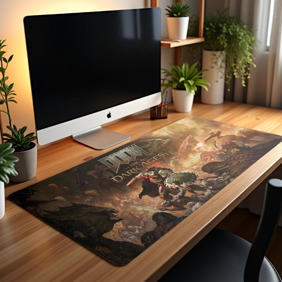 Doom Dark Age, Fight Demon , Aesthetic Desk Pad, Gaming Mousepad XL ...