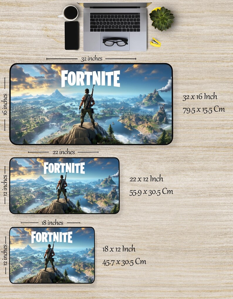 Fortnite Landscape, Aesthetic Desk Pad, Gaming Mousepad XL, Art Nouveau ...