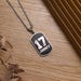 Custom Enamel Name Tag Necklace With Jersey Number, Personalized ...