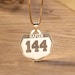 Custom Enamel Name Tag Necklace With Jersey Number, Personalized ...