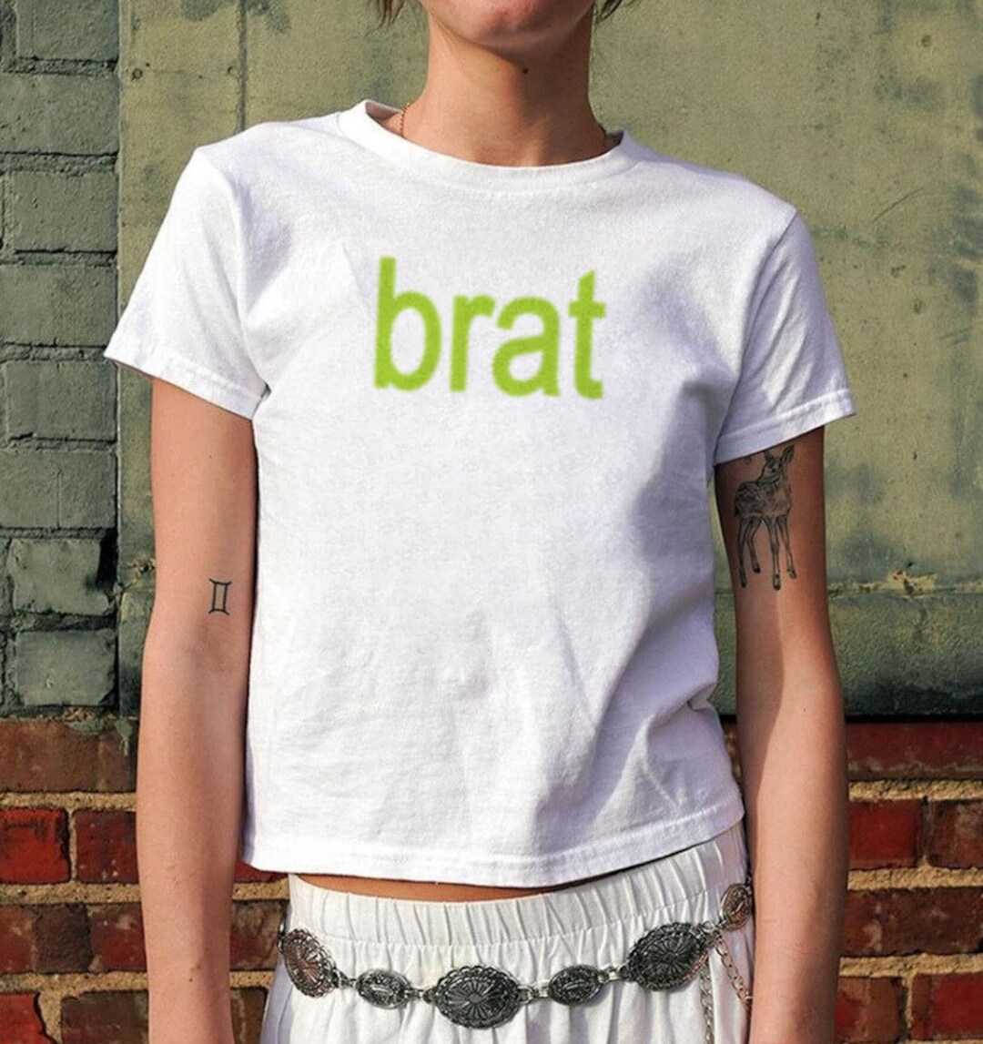 Charli XCX Inspired Brat Baby Tee Charli XCX Brat Album Fan Merch Y2K ...