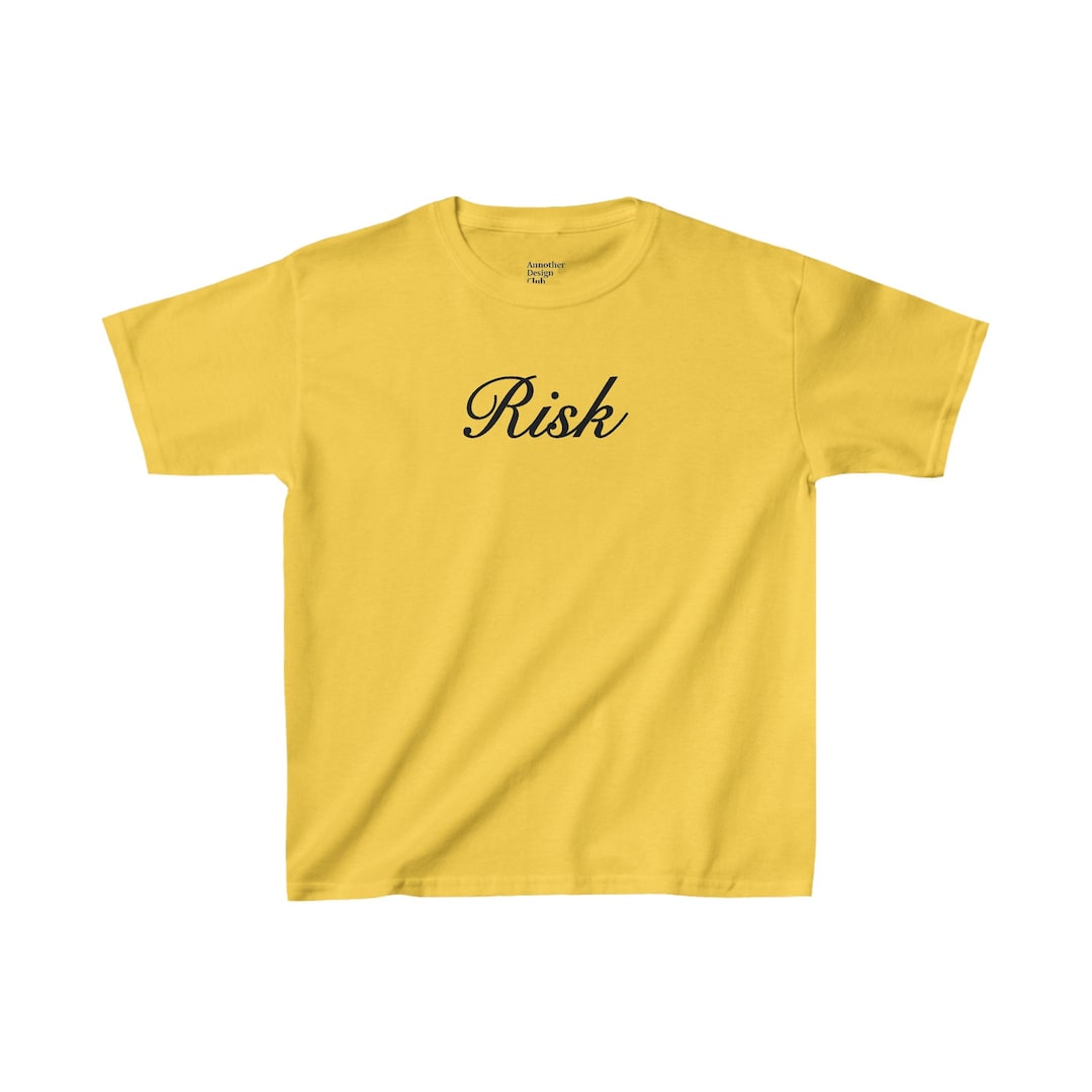 Risk Baby Tee | Vintage Quote Y2K Fitted Fan Girl Shirt - Etsy