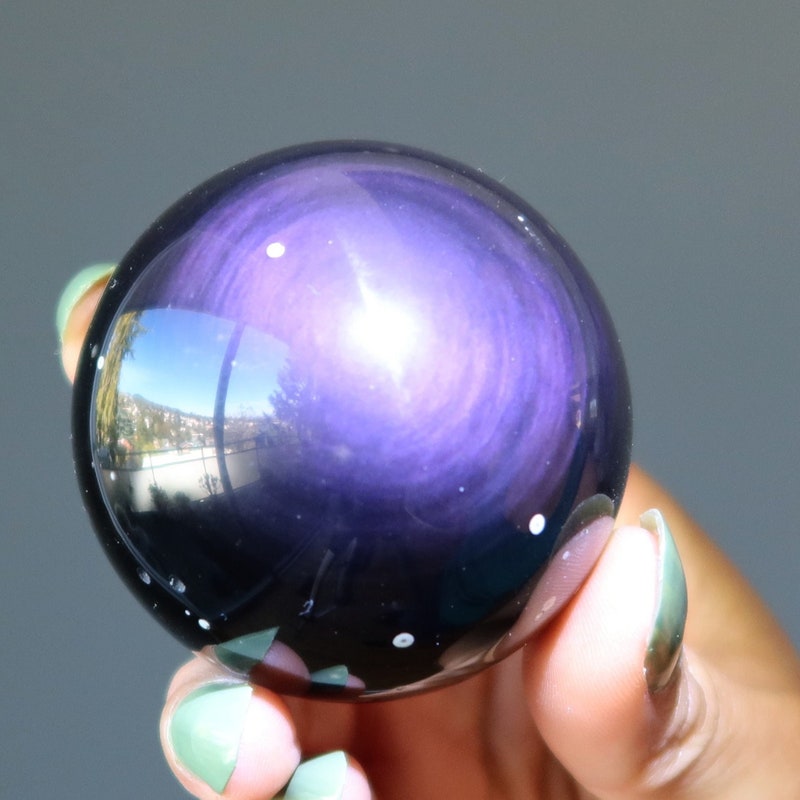 Obsidian Sphere - Etsy