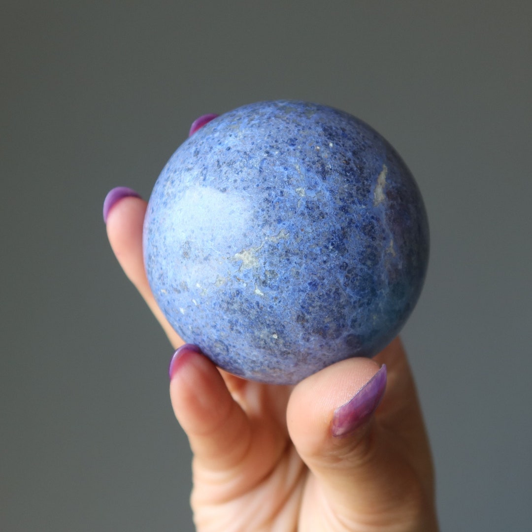 Dumortierite Sphere Intuitive Trust Third Eye Action Blue Crystal Ball ...