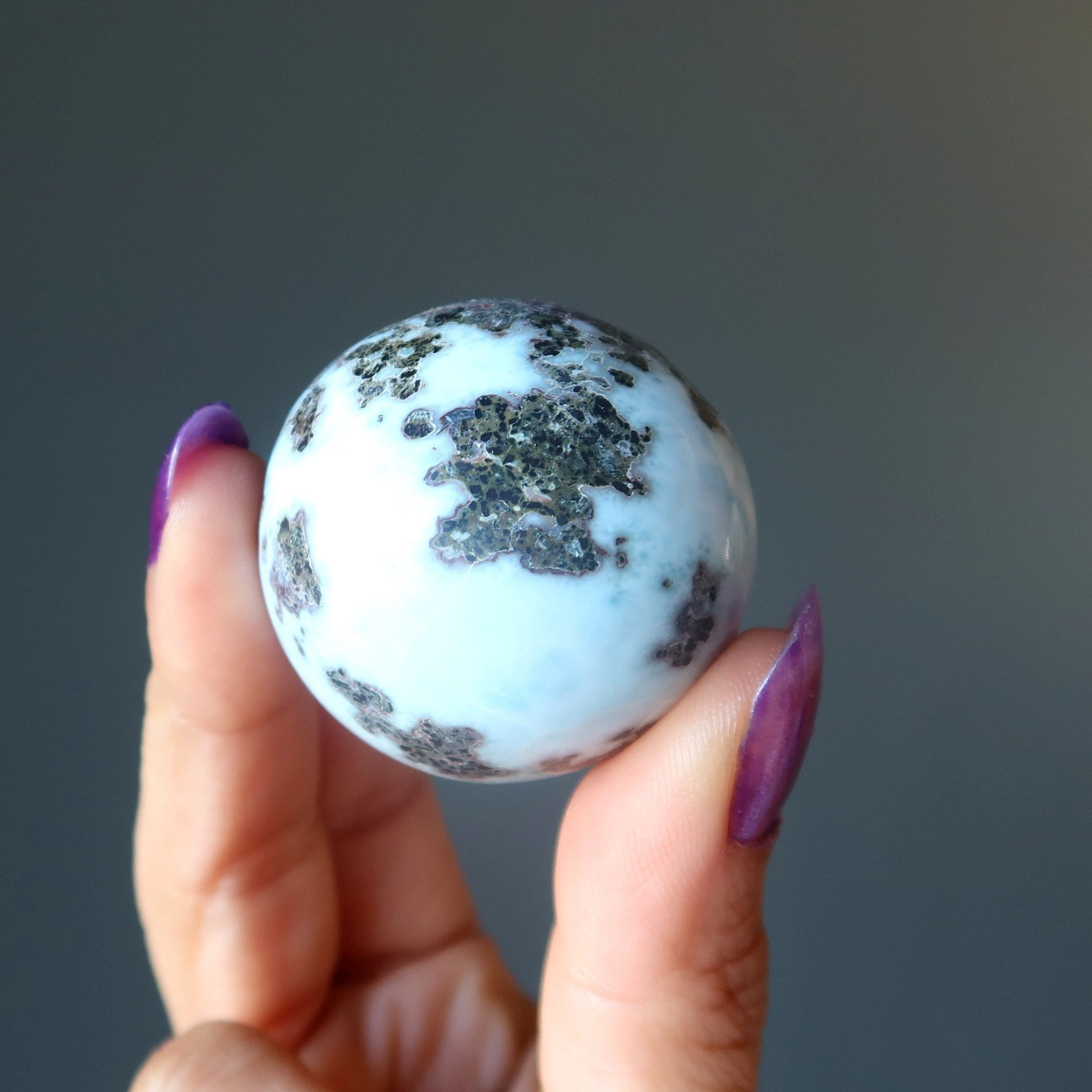 Larimar Sphere Tropical Paradise Happy Sea Green Crystal Ball Rocks ...