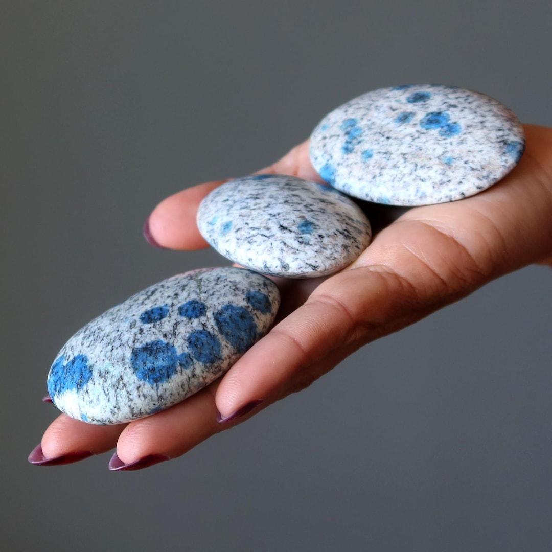 Azurite Polished Stone Blue Crystal Granite K2 | Bulk Lot Set of 3 - Etsy