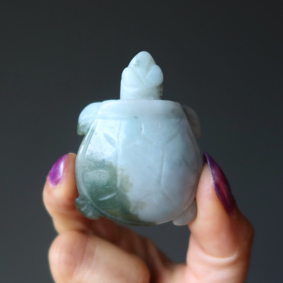 Jade Turtle Peaceful Happiness Animal Jadeite Green Stone - Etsy