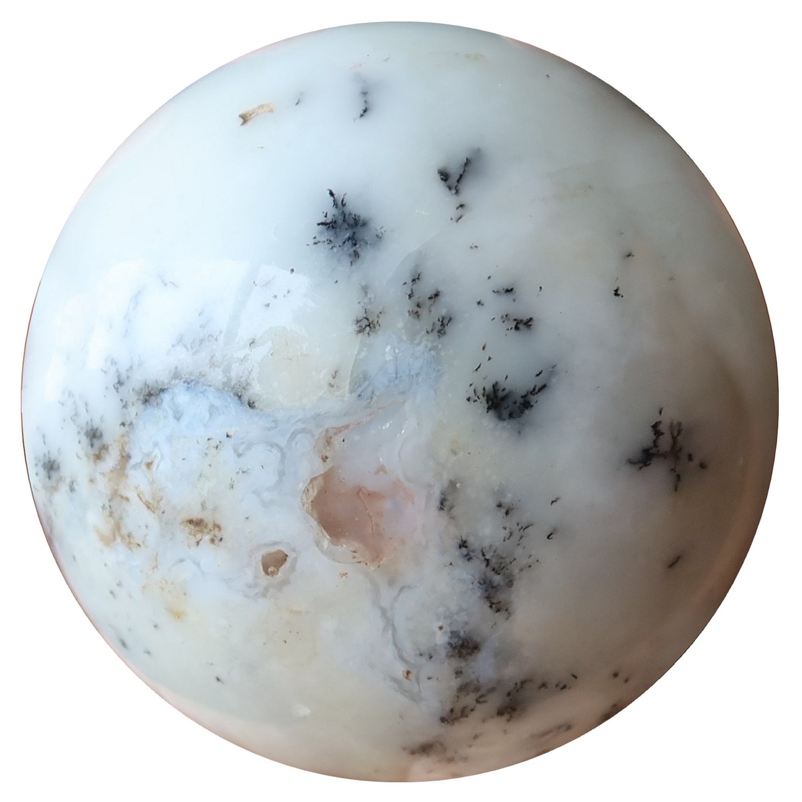 White Opal Sphere Beautiful Dendritic Crystal Ball - Etsy