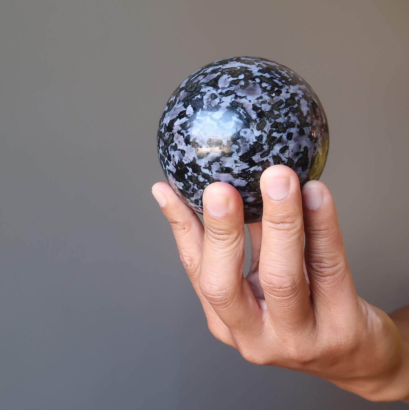 Indigo Gabbro Sphere Mystic Merlinite Crystal Ball - Etsy