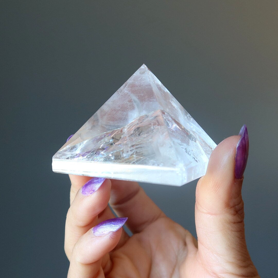 Clear Quartz Pyramid Power of Past Present Future Healing Crystal - Etsy